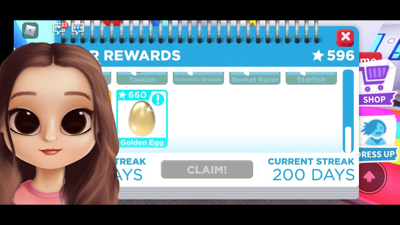 200 LOGIN DAYS STREAK ADOPT ME- (IMPOSSIBLE)- ALMOST ALL STAR REWARDS ...