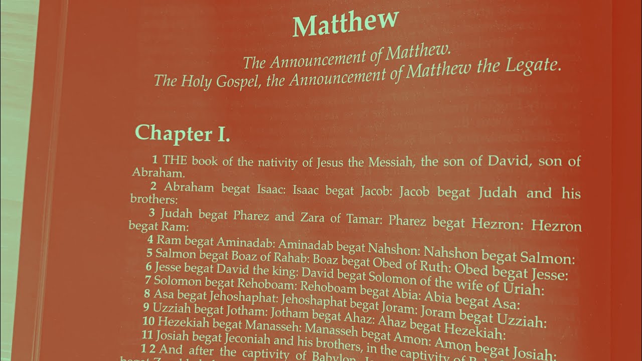 1851 Murdoch New Testament Reading: Matthew 5 - YouTube