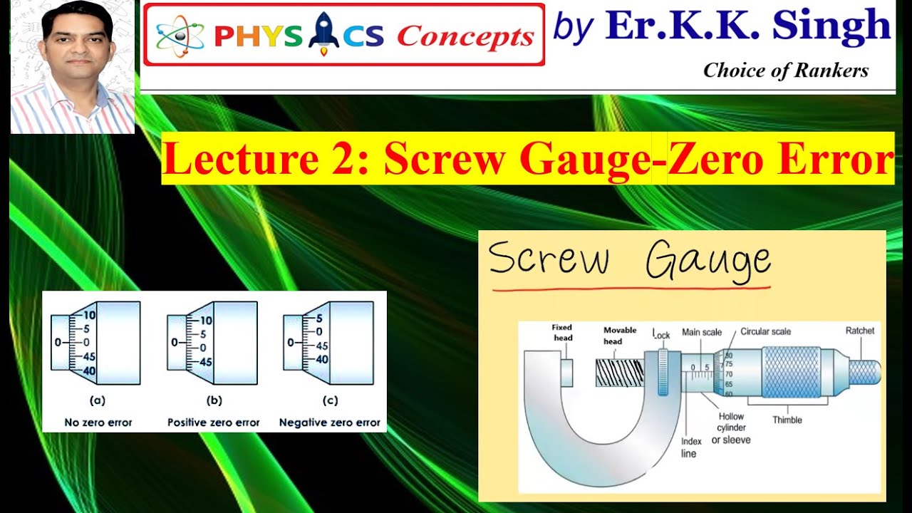 Screw Gauge: Lecture-2 Theory & examples - YouTube