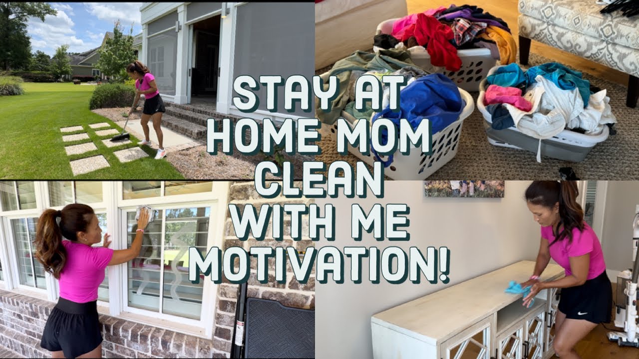 BUSY STAY AT HOME MOM MOTIVATIONAL CLEAN WITH ME! || All day cleaning🤩🙌 ...
