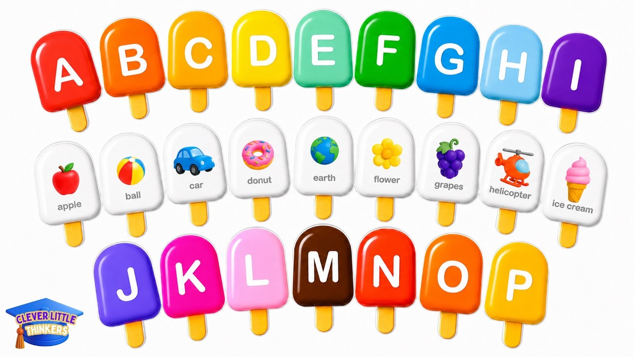 Alphabet Popsicles Activity with Uppercase & Lowercase Letters - YouTube