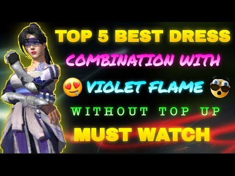 VIOLET FLAME BUNDLE FREE FIRE COMBINATION | DRESS COMBINATION WITH ...