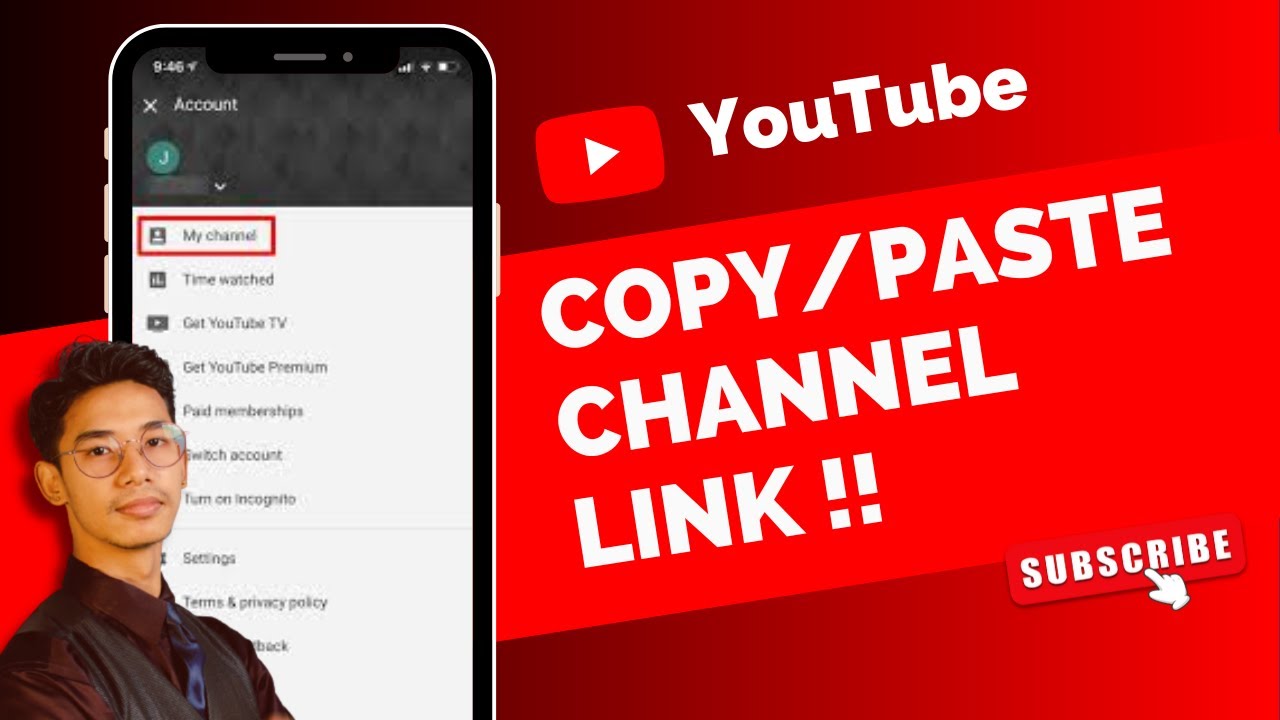 How to Copy and Paste your YouTube Channel Link ! - YouTube