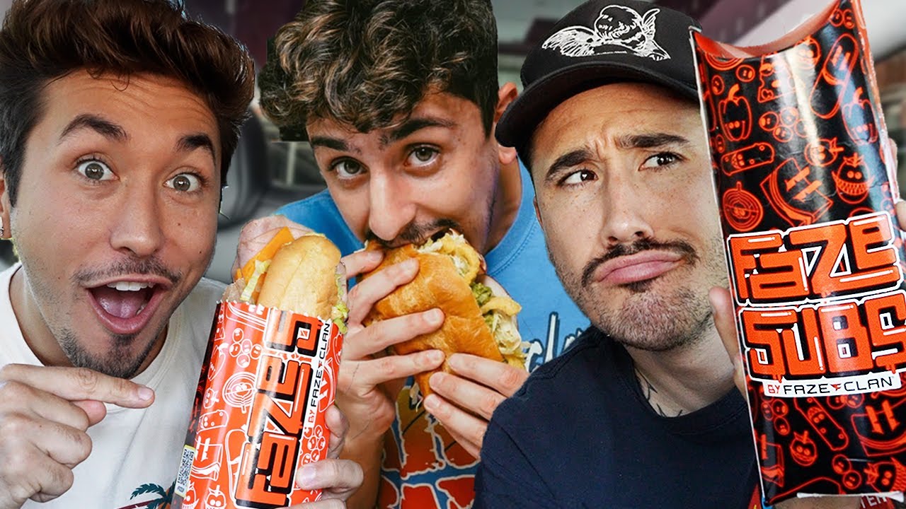 Trying YOUTUBER Restaurants: FaZe Clan Subs *FULL MENU* - YouTube