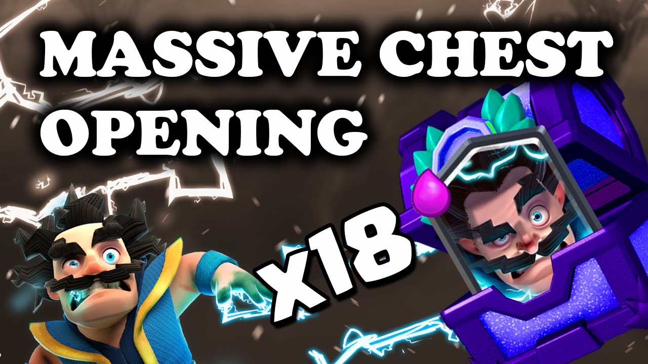 Clash Royale | 12 Win Electro Wizard Chest Opening | 18,000+ Cards ...