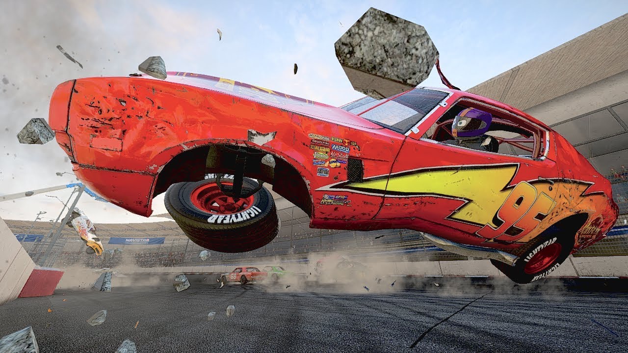 Wreckfest Lightning McQueen Pinball Madness! Derby, Figure 8, Ovals ...