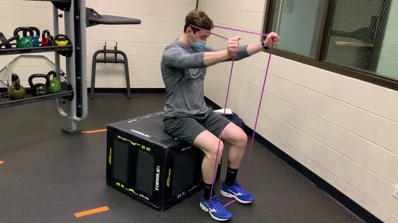 Band Resisted Neck Extension - YouTube