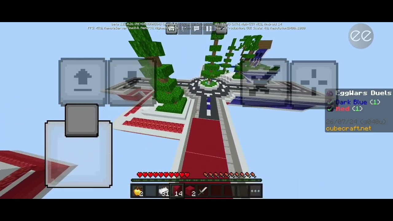 minecraft cubecraft eggwars duals #11 - YouTube