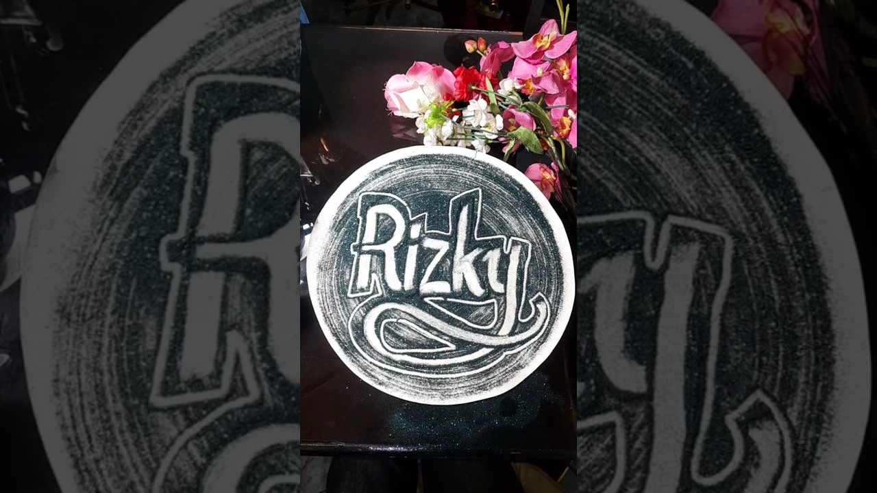 Menggambar Tulisan Rizky - YouTube