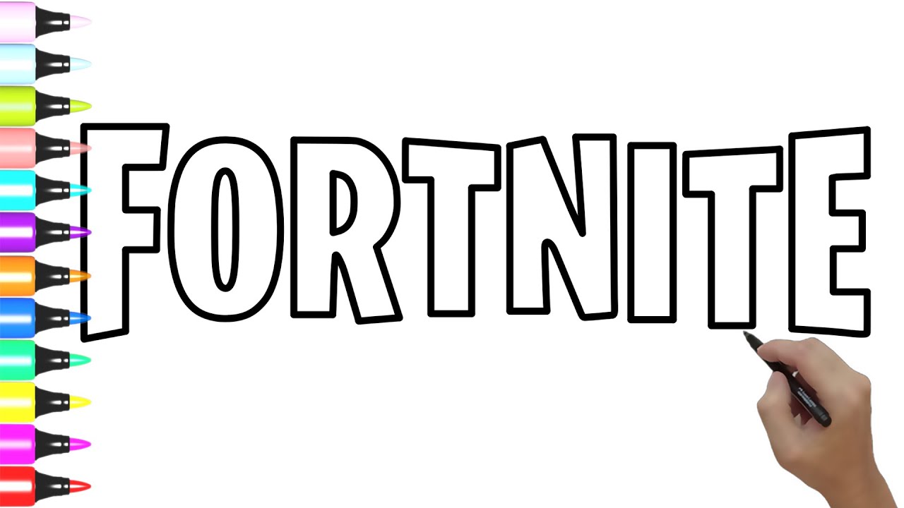 HOW TO DRAW FORTNITE LOGO! - YouTube