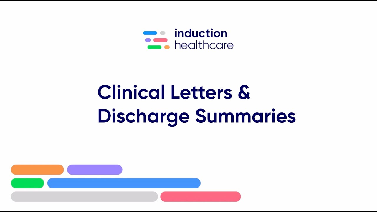 Induction Zesty - Clinical Letters & Discharge Summaries - YouTube