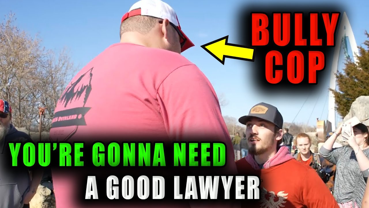 Big BULLY Cop Assaults & Threatens Protesters After Destroying a $2,500 ...