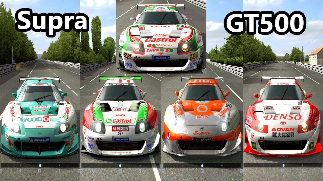 Gran Turismo 4 - All Toyota Supra GT500 in 1 Lap - YouTube