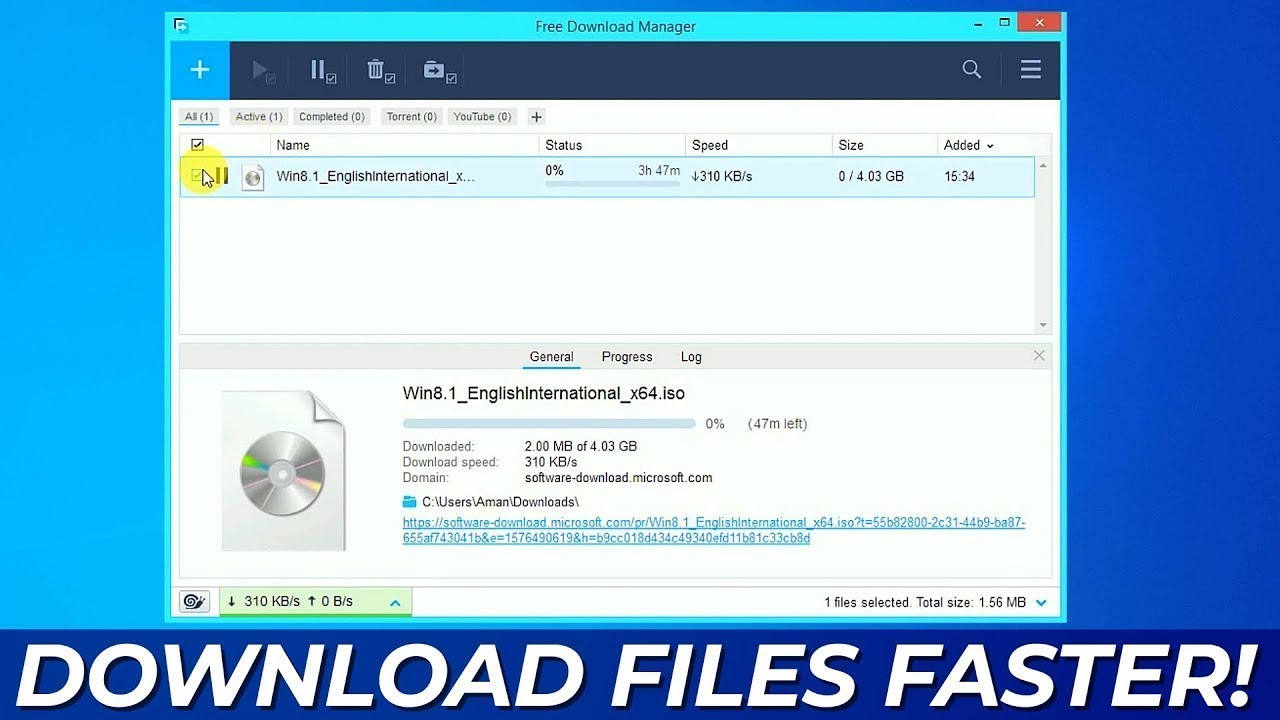 How to Download Any File Faster on Windows 10 2024 - YouTube