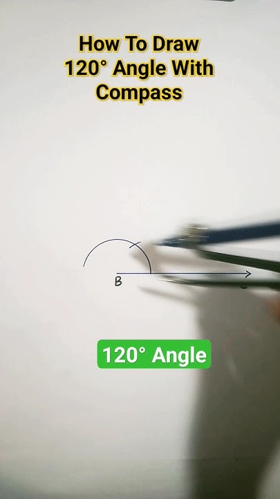 How To Draw 120° Angle Using Compass |Very Easy Drawing#shorts#viral # ...