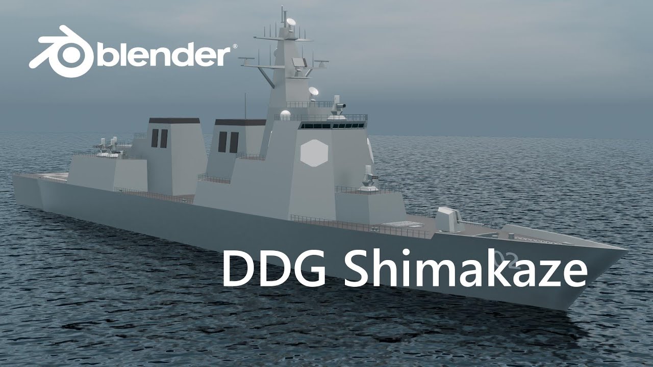 DDG Shimakaze Animation (Blender) - YouTube