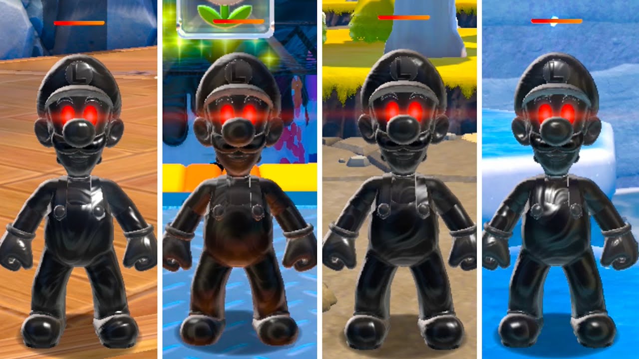 Super Mario 3D World + Bowsers Fury - All Evil Luigi Bossfights - YouTube