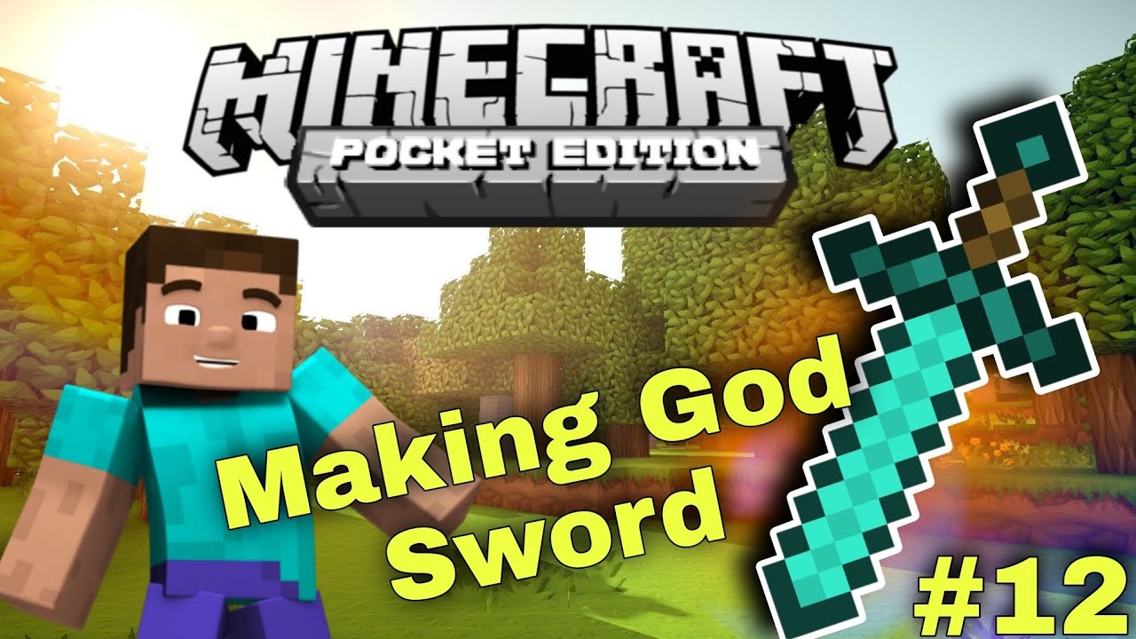 Minecraft Pocket Edition : Making God Sword ⚔️ Survival Series Hindi ...