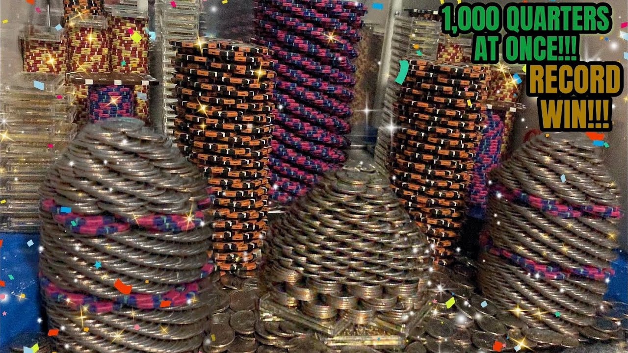 🔴(𝑹𝑬𝑪𝑶𝑹𝑫 𝑾𝑰𝑵) 1,000 QUARTERS AT ONCE! HIGH RISK COIN PUSHER $20,000,000 ...