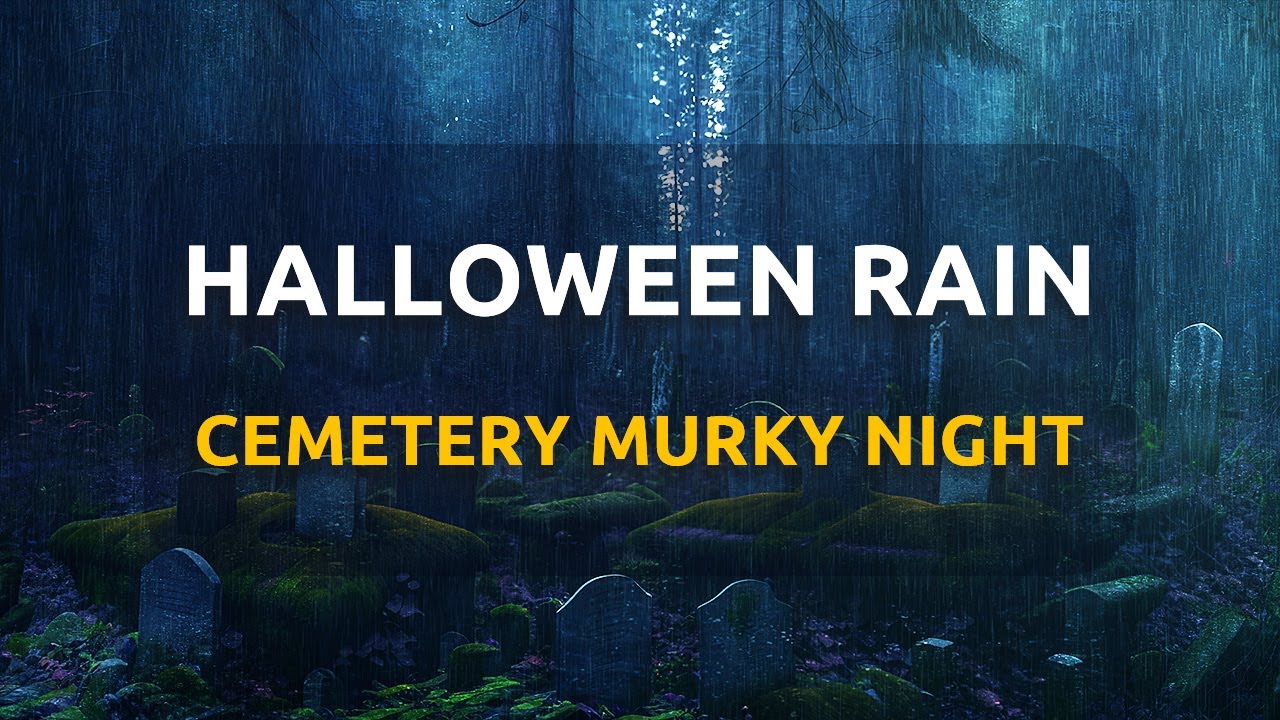 RECHARGE Your ENERGY with Halloween Ambience • Heavy RAIN SLEEP SOUNDS ...