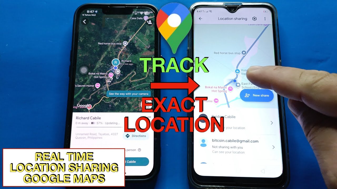 How to Share Real Time Location Sharing Google Maps on Mobile Phone ...