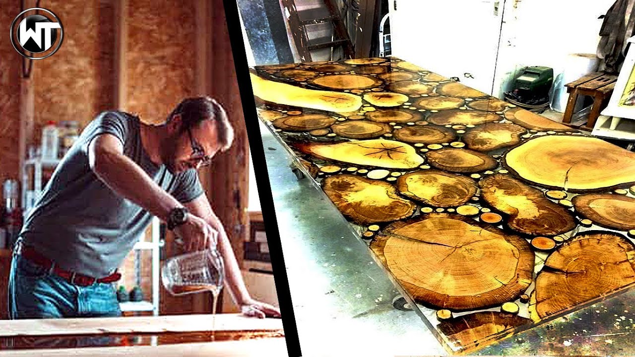 MOST Amazing Epoxy Resin and Wood River Table | Awesome DIY Woodworking ...
