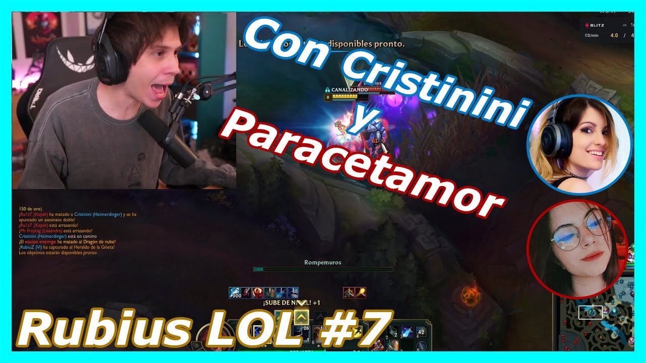 Rubius LoL #7 - con Cristinini y Paracetamor - League of Legends - 2021 - Cristinini juega lol ...