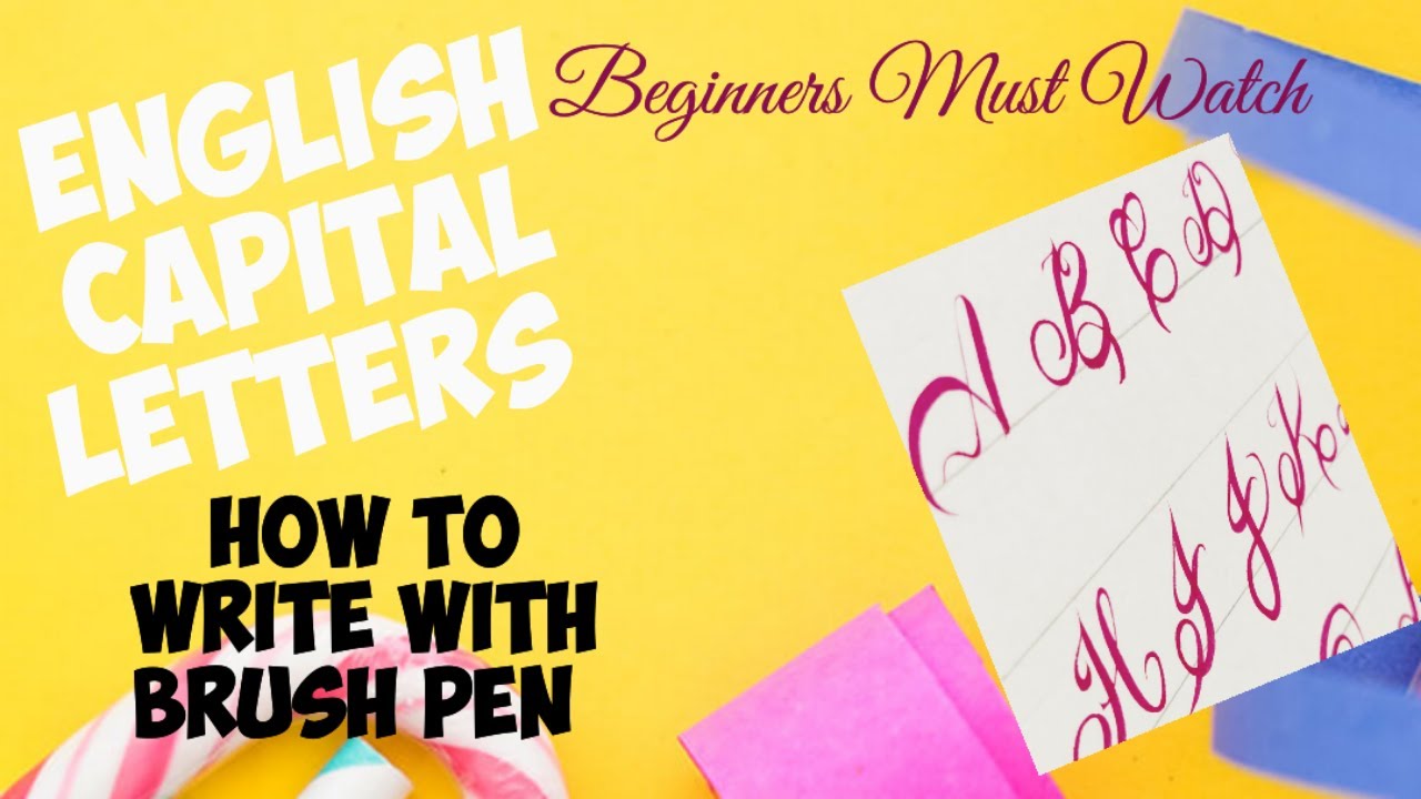 How to write English Capital Letters | Cursive writing A to Z | Cursive ...
