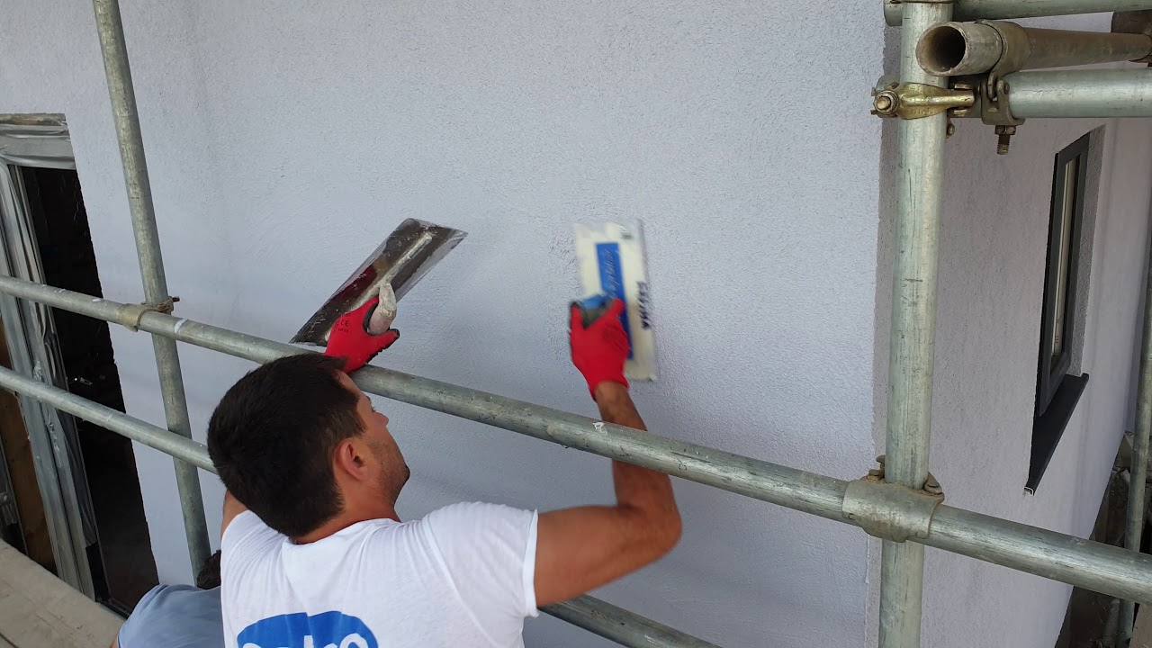 K Rend top coat applied - YouTube