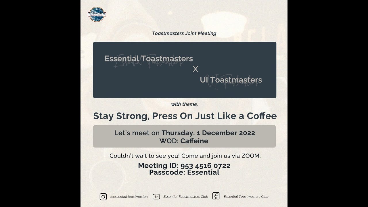 "Stay Strong, Press On Just Like a Coffee" - Joint Meeting UI TMC ...