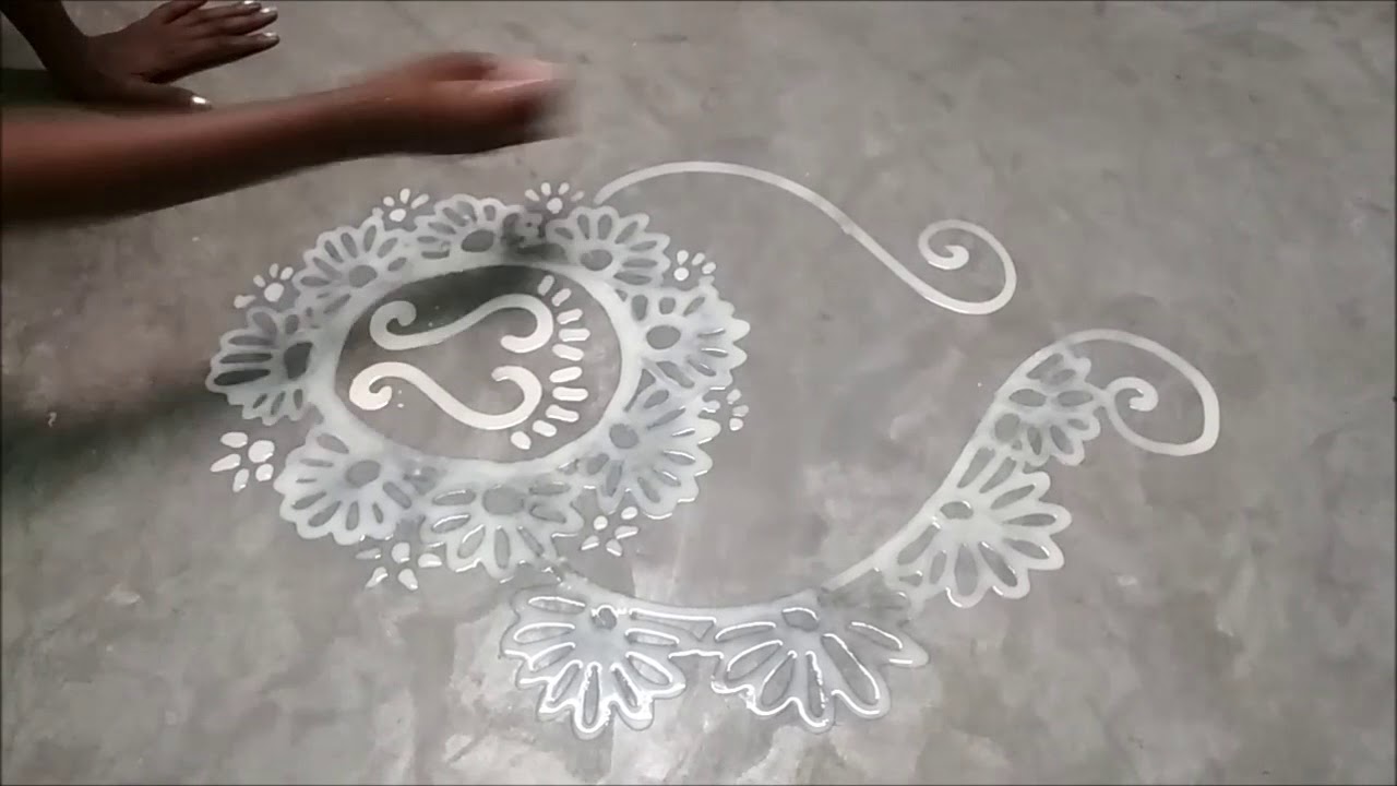 Simple puja alpana - YouTube