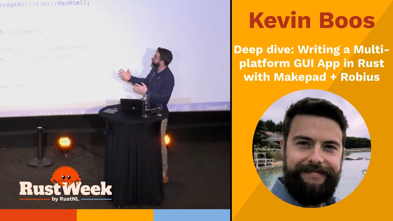 Writing a Multi-platform GUI App in Rust with Makepad + Robius - Kevin Boos - YouTube