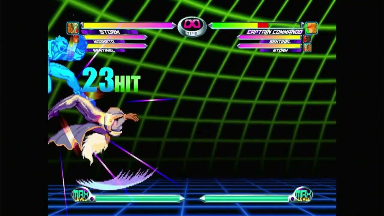 MvC2 - Storm Hangtime Flying Screen Combo - YouTube