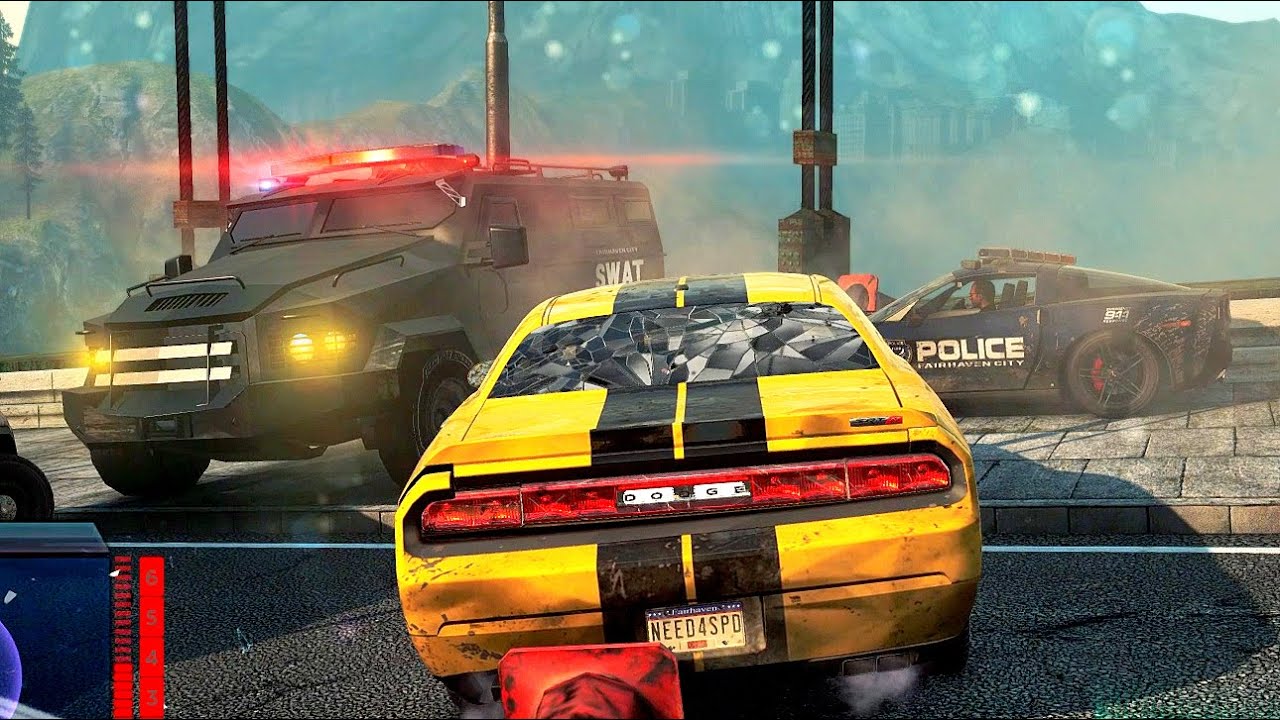 Action Packed Need For Speed: Most Wanted Police Chase Dodge Challenger ...