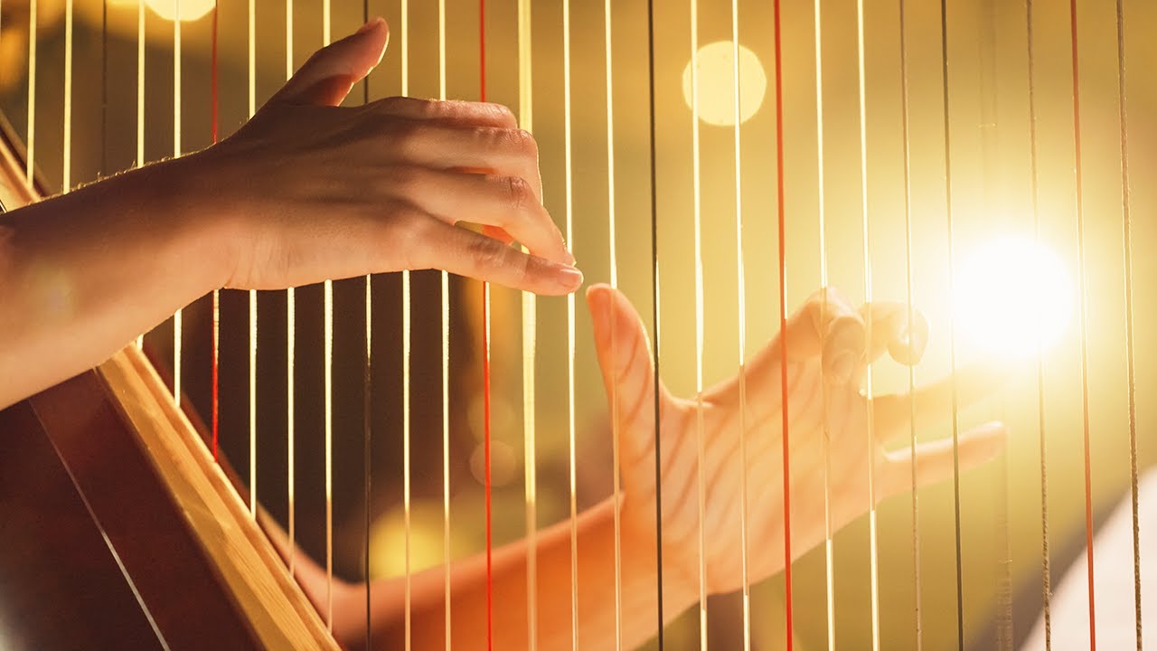 A Relaxing Tune 😌 Heavenly Harp Music 😌 Beautiful Instrumental - YouTube