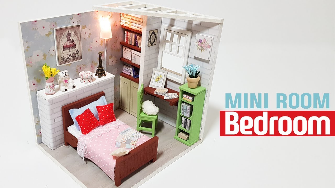 DIY Miniature Dollhouse KitㅣMINI BEDROOMㅣ미니침실ㅣ미니어처하우스ㅣ초보자용ㅣ박소소 - YouTube