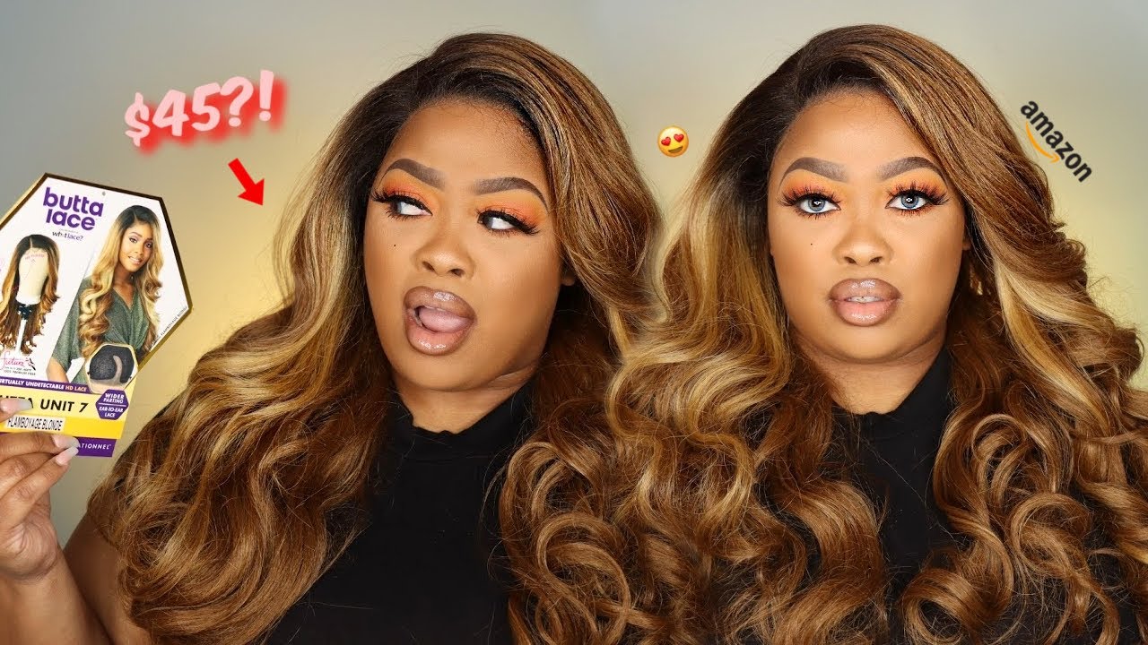 MUST SEE BLONDE SYNTHETIC AMAZON WIG INSTALL | SENSATIONNEL BUTTA UNIT ...