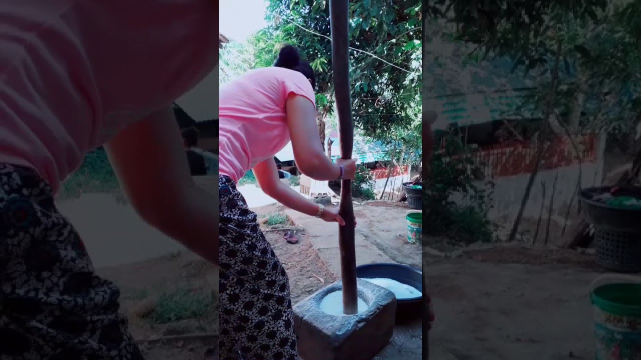 Nagbabayo ng galapong - YouTube