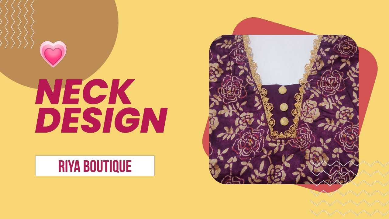 V Neck design cutting and stitching|| V Neck design|| kurti lace Neck ...