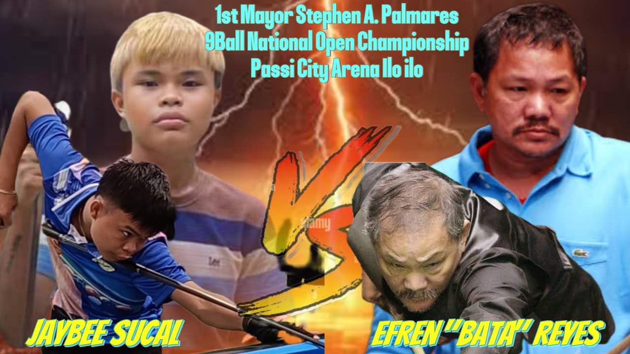 Champ Efren Reyes 🆚 Jaybee Sucal 1st Mayor Stephen A. Palmares 9-BALL ...