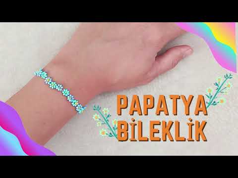 Mavi Papatya Bileklik, Çiçek Bileklik | Daisy Bracelet Diy