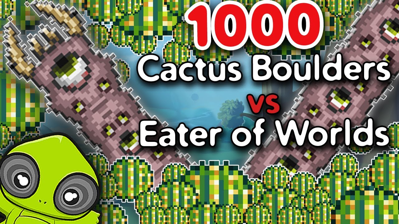 1000 Rolling Cactus vs Master Mode Eater of Worlds - Terraria 1.4 ...