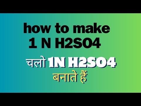 how to make 1N H2SO4 solution || how to prepare 1n h2so4 solution - YouTube