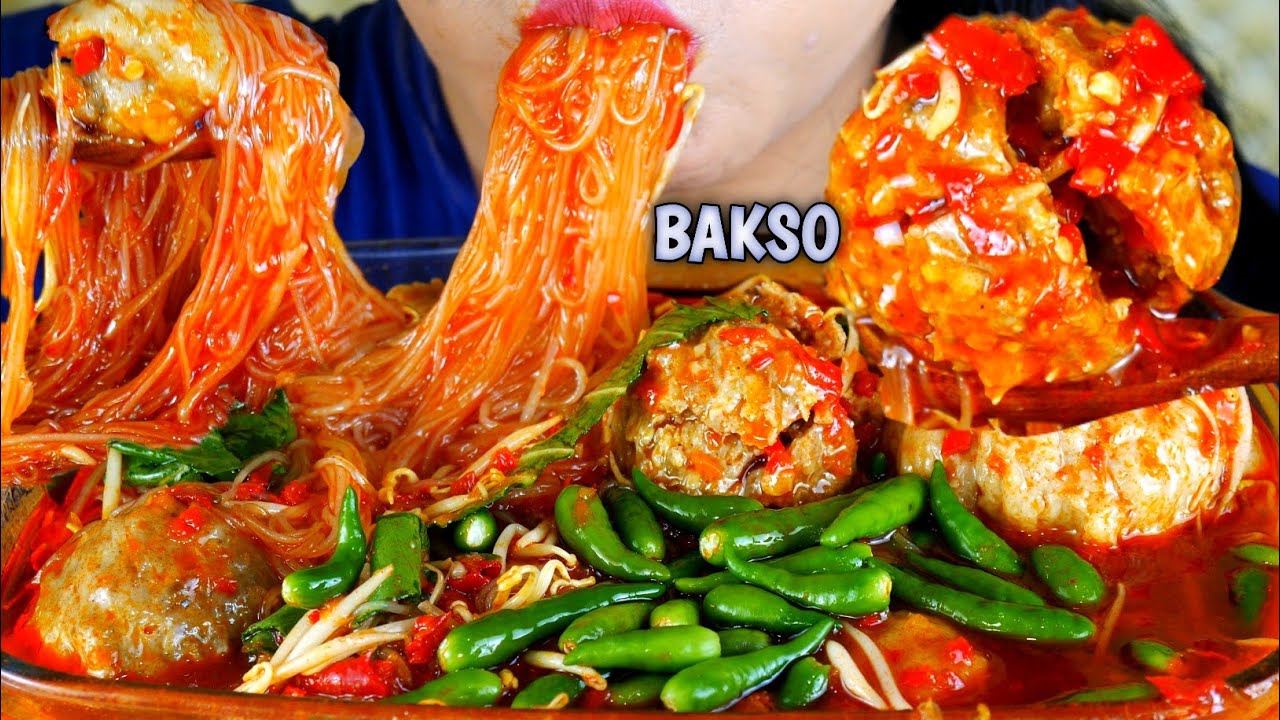 ASMR BAKSO URAT SOUN PEDAS BAR BAR | EATING SOUNDS - YouTube