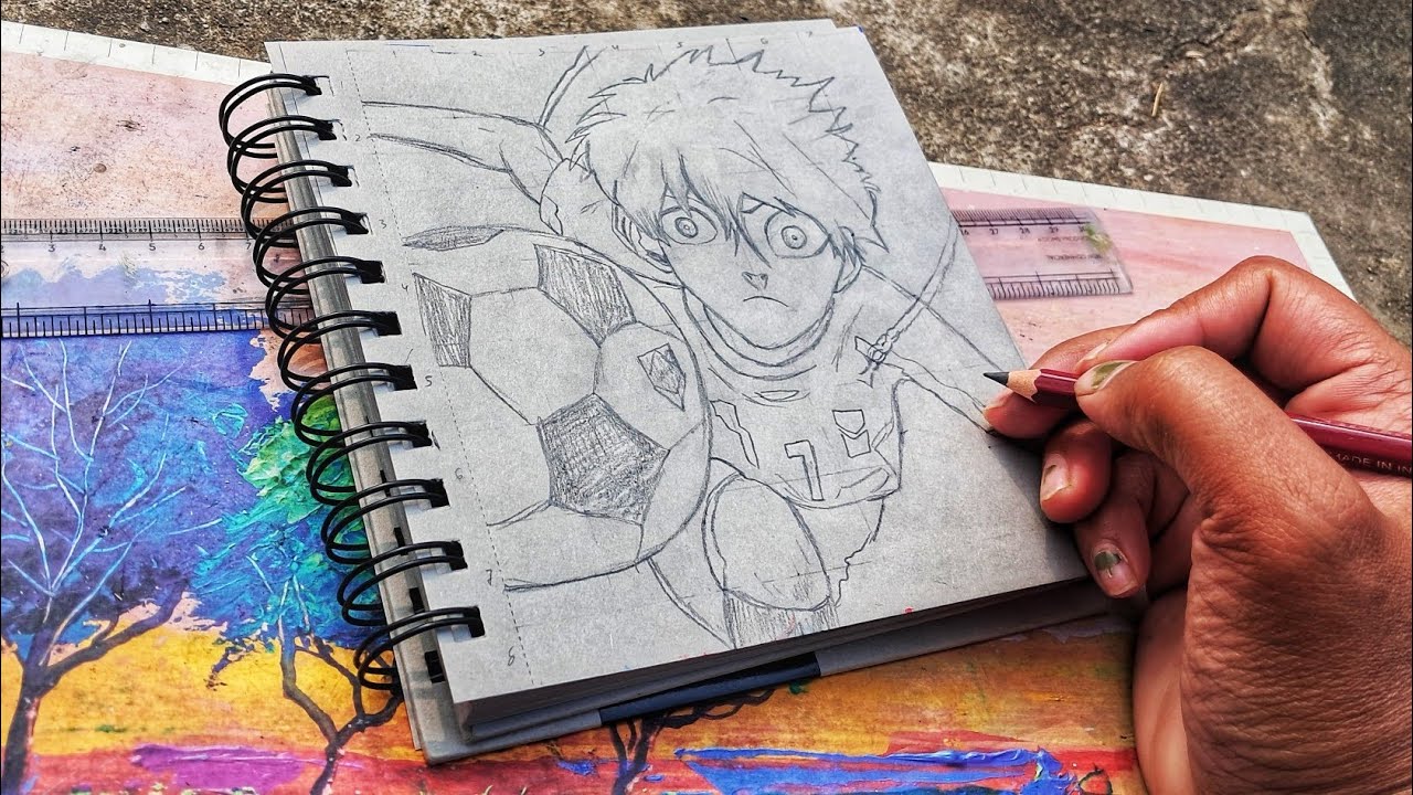 How to draw yoichi isagi// Easy drawing (outline) - YouTube