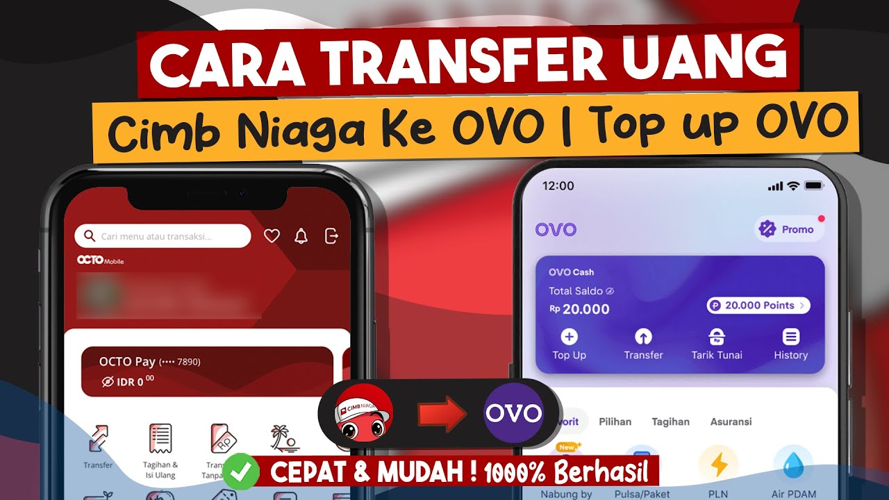 Cara Transfer Uang Dari OCTO Mobile Cimb Niaga Ke OVO | Top up OVO ...