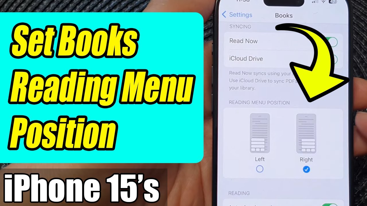 iPhone 15/15 Pro Max: How to Set Books Reading Menu Position to the ...