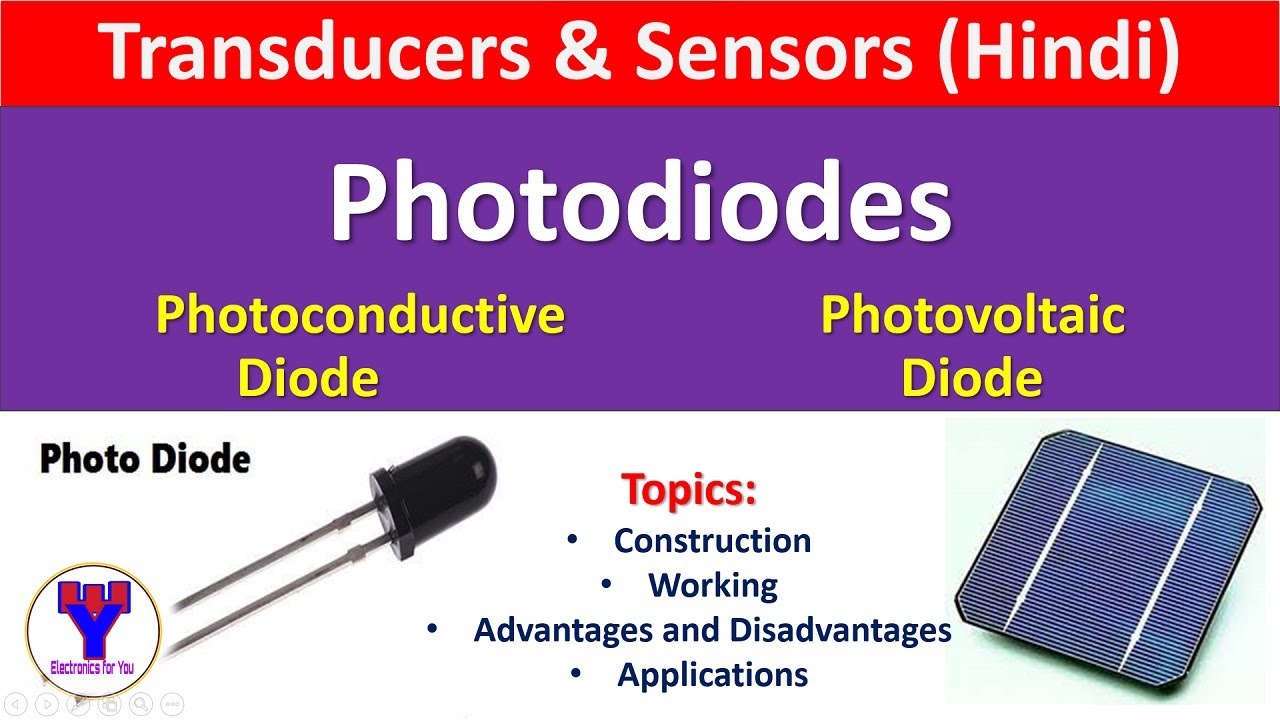 Photodiode in Hindi | Types construction working | Photoconductive cell ...