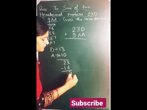 Hexadecimal addition MCQ | PGT Computer science | TGT - YouTube