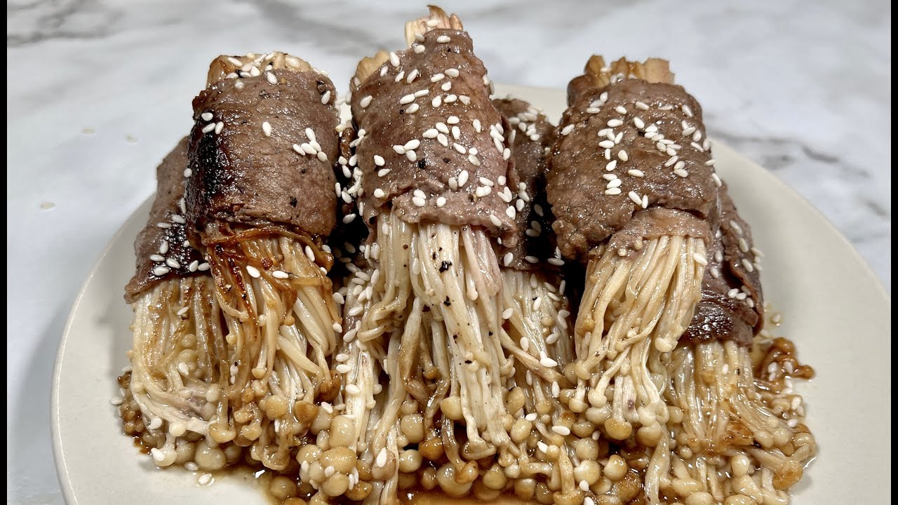 Quick & Easy Beef Enoki Rolls - YouTube
